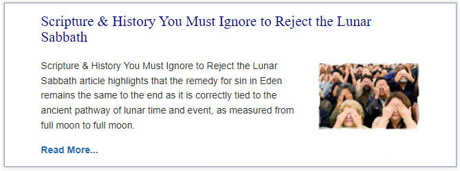 Mounting Evidence for the Lunar Sabbath - The Creators Calendar